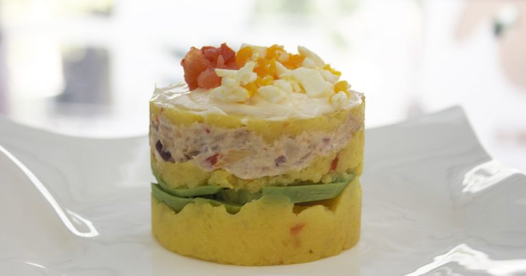 Peruvian Causa Rellena (Layered Potato Salad)